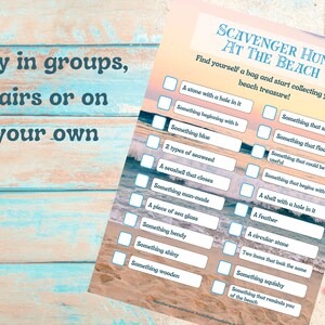 Beach Scavenger Hunt for Kids, Seaside Treasure Hunt, Nature Holiday ...