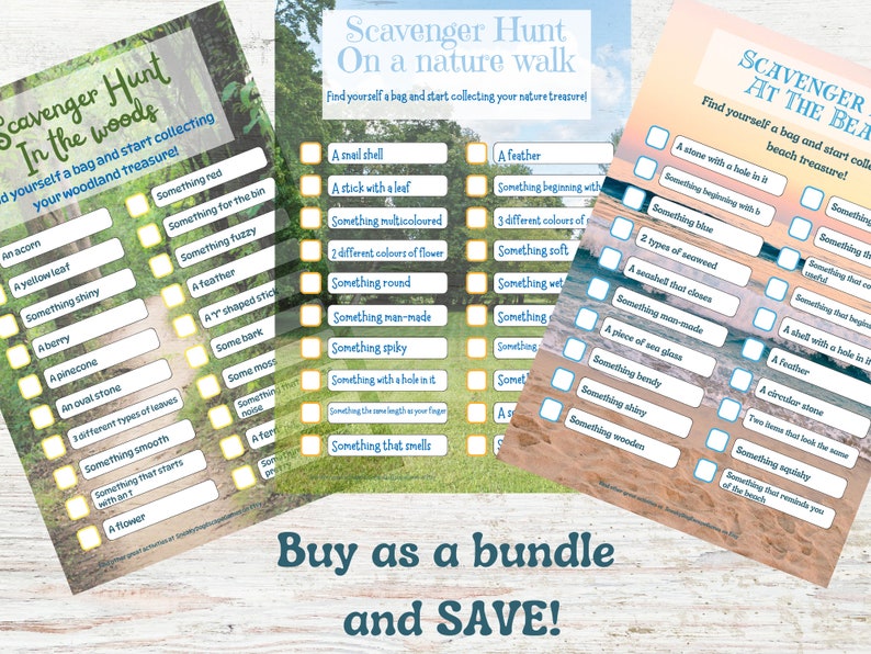 Beach Scavenger Hunt for Kids, Seaside Treasure Hunt, Nature Holiday ...