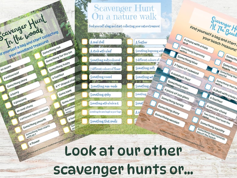 Forest Scavenger Hunt for Kids, Woodland Treasure Hunt for Kids ...