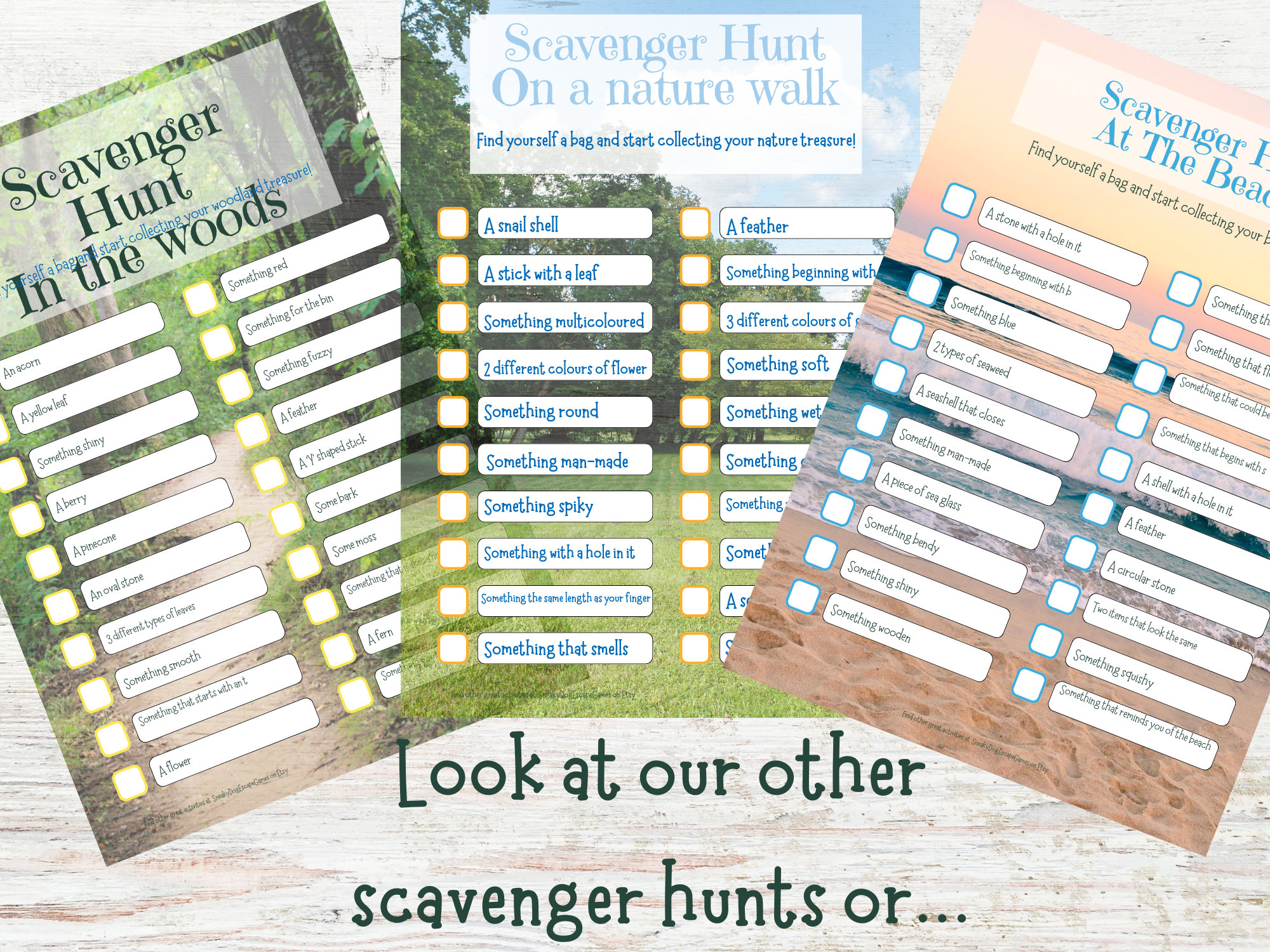 Nature Walk Scavenger Hunt for Kids, Kids Nature Treasure Hunt, Holiday ...