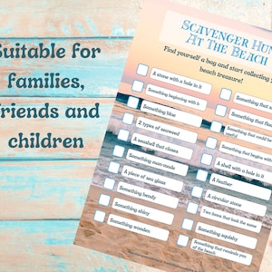 Beach Scavenger Hunt for Kids, Seaside Treasure Hunt, Nature Holiday ...