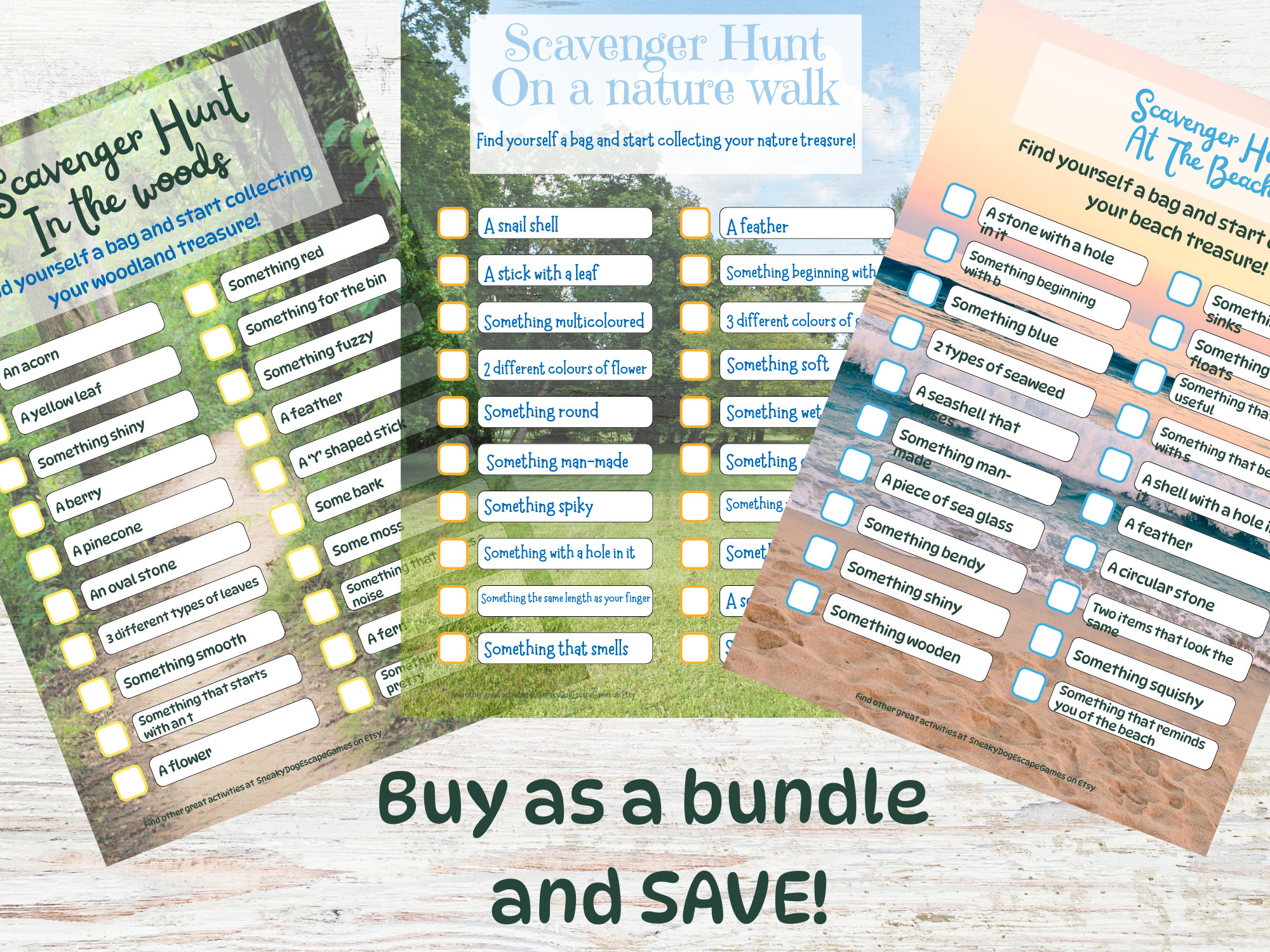 Forest Scavenger Hunt for Kids, Woodland Treasure Hunt for Kids ...