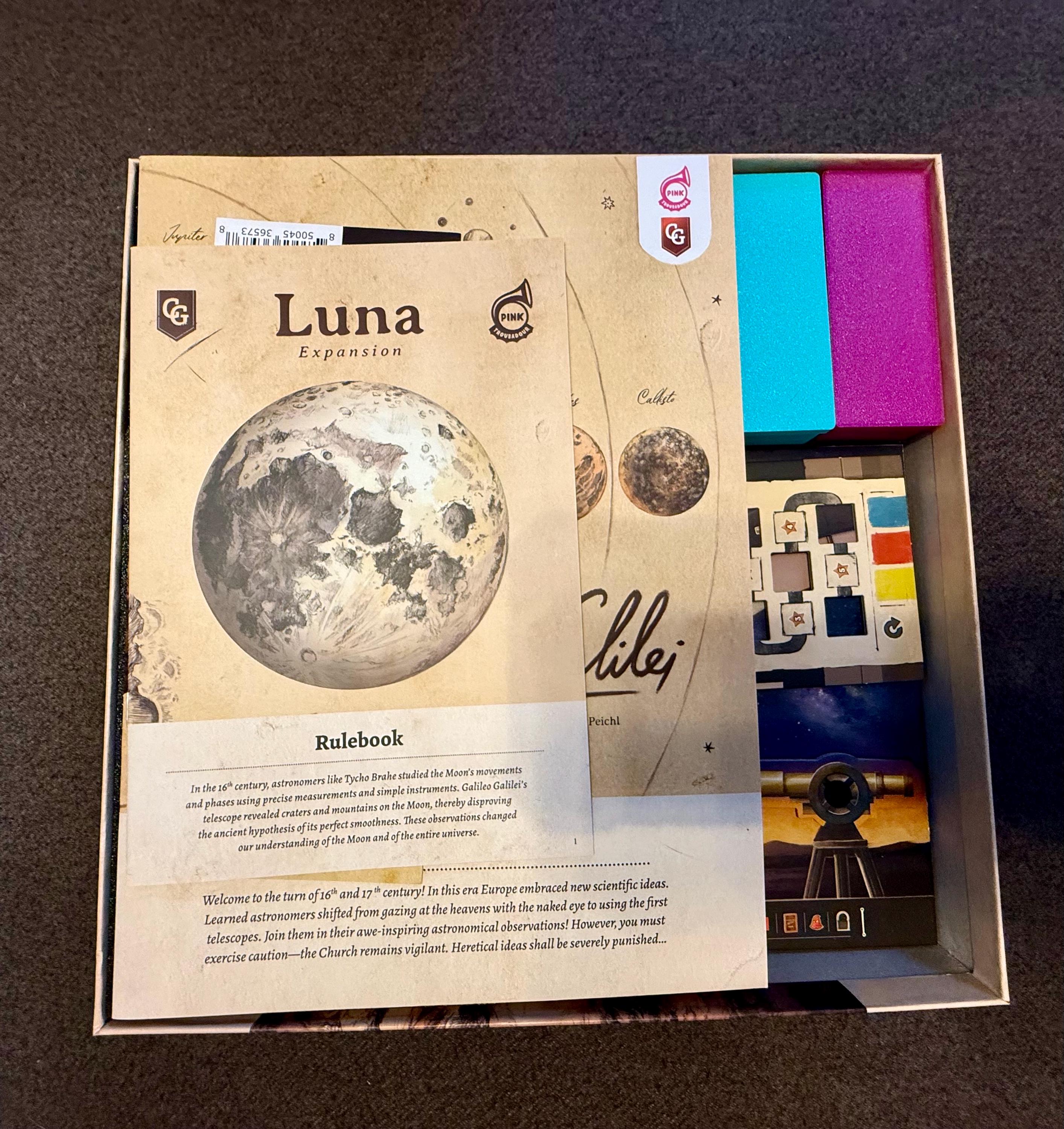 Galileo Galilei Board Game With Luna Expansion Insert. - Etsy