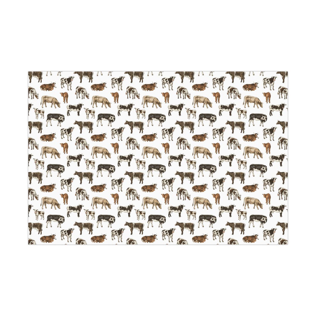 Gift Wrap Papers, Western Themed Cattle Wrapping Sheets, Cowboy Gift ...