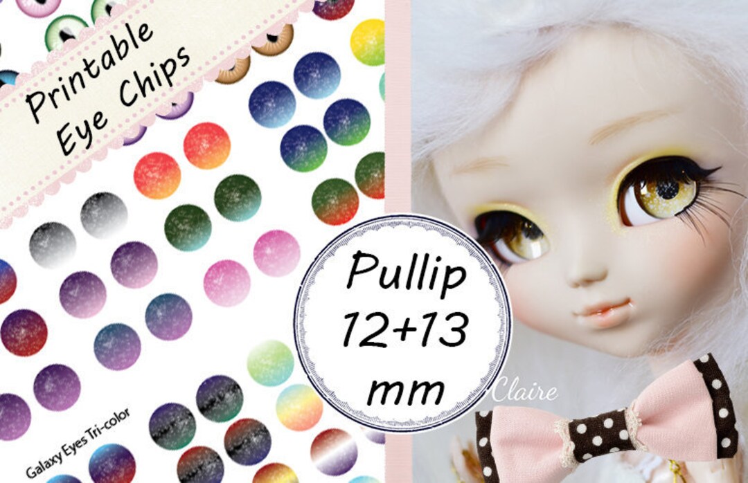 Pullip / BJD / Dollfie Dream Printable Eye Chips - Sheet #3 (updated ...