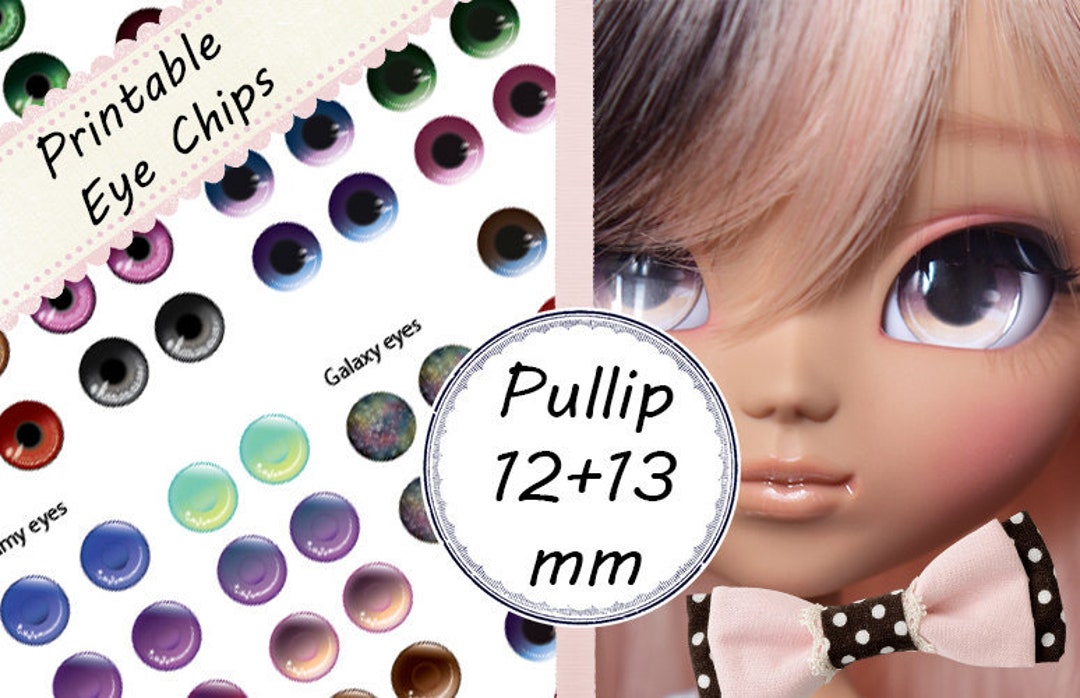 Pullip / BJD / Dollfie Dream Printable Eye Chips - Sheet #4 - 12mm ...