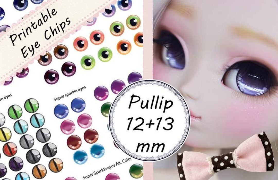 Pullip / BJD / Dollfie Dream Printable Eye Chips - Sheet #6 - 12mm ...