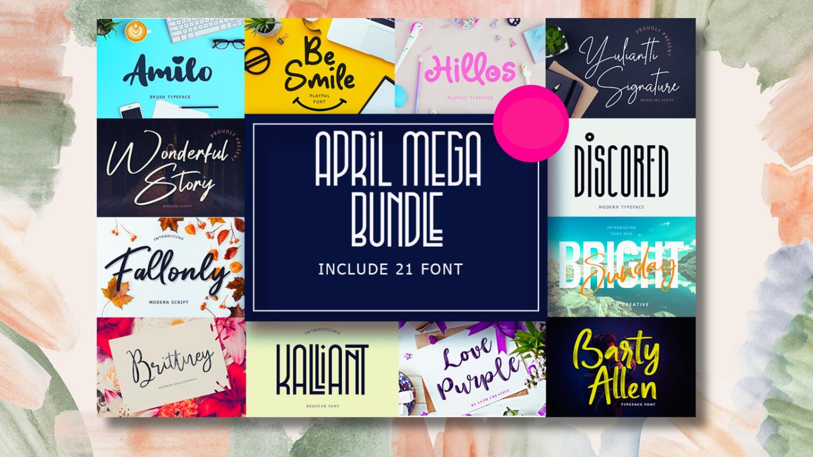 April Mega Bundle, Wedding Font, Cricut Font, Procreate Font ...