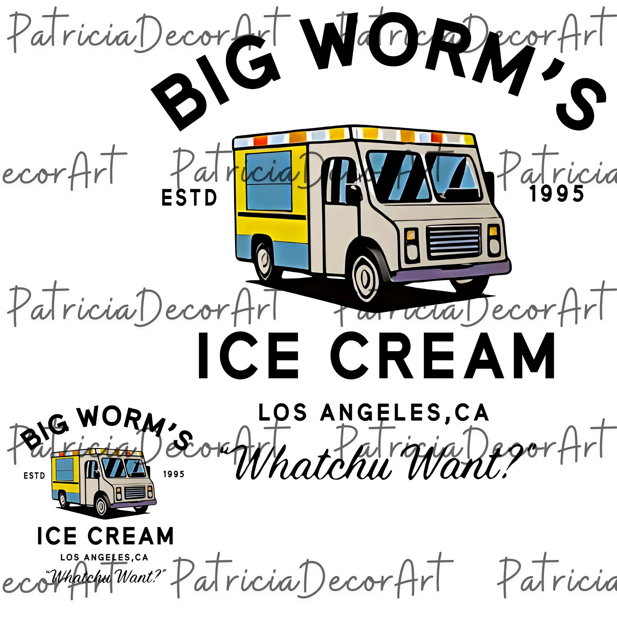 Big Worm Ice Cream Friday Digital File, Movie Graphic Design, Unisex ...