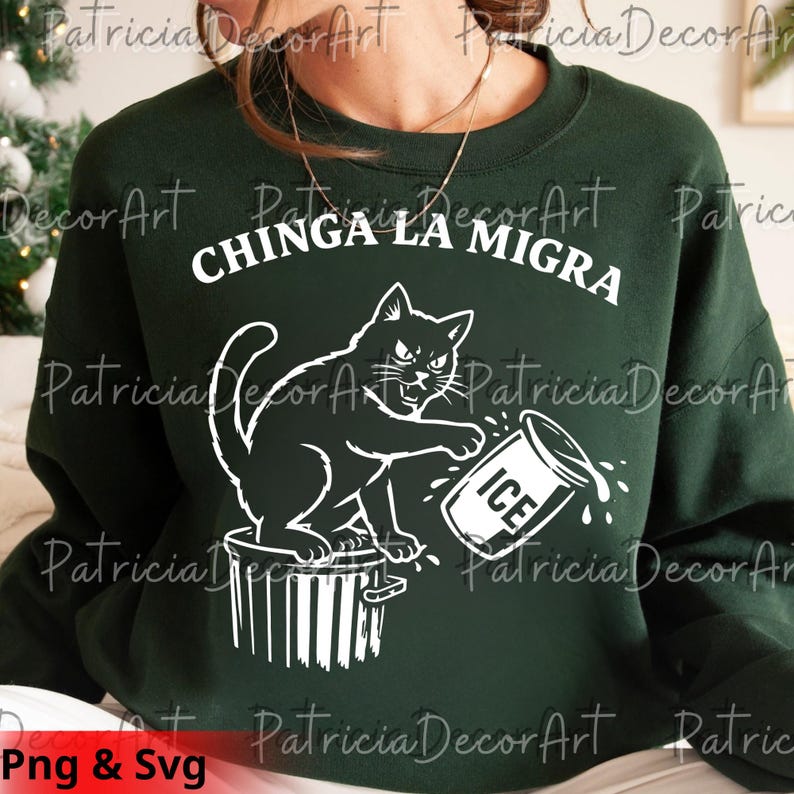 Chinga La Migra Cat PNG, Anti ICE Protest Graphic, Political Activist ...