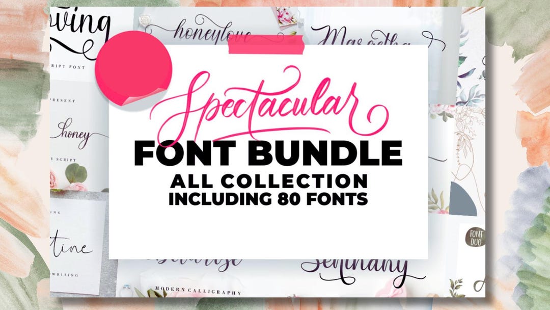 Spectacular Font Bundle, Wedding Font, Cricut Font, Procreate Font ...