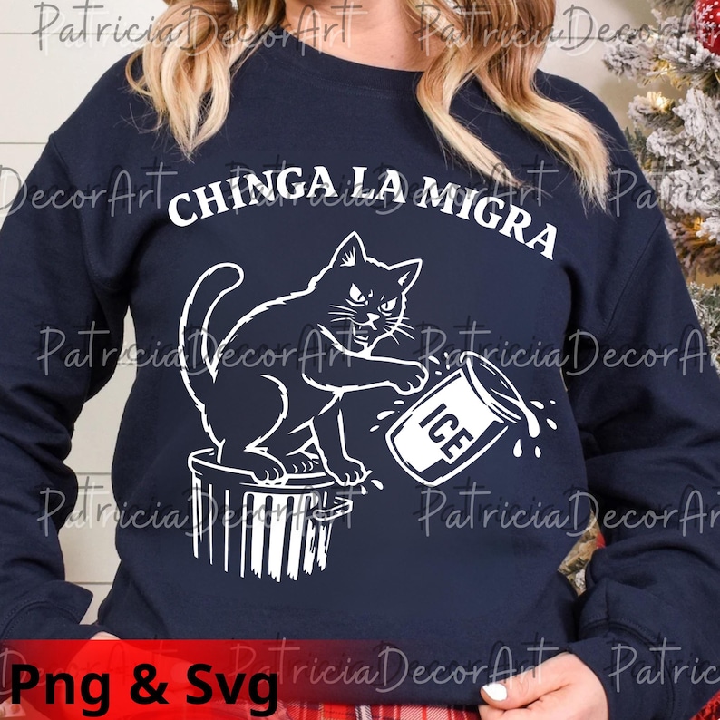 Chinga La Migra Cat PNG, Anti ICE Protest Graphic, Political Activist ...