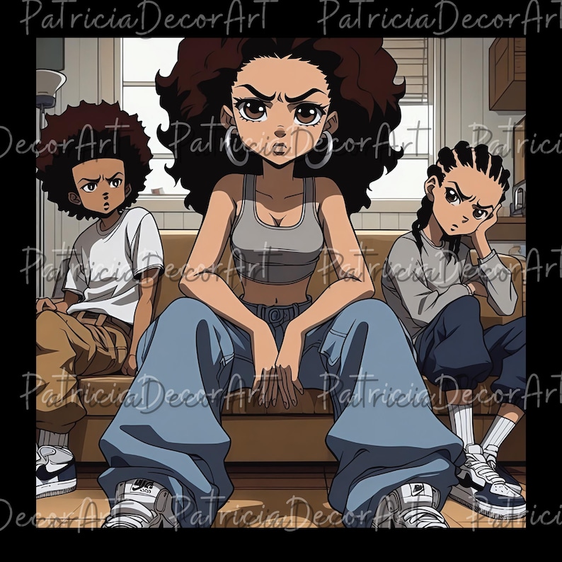 The Boondocks Riley Freeman PNG Svg for Circut, Cartoon Character ...