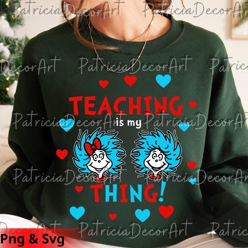 Teaching is My Thing PNG Svg for Circut, Teacher Quote Graphic, Back to ...