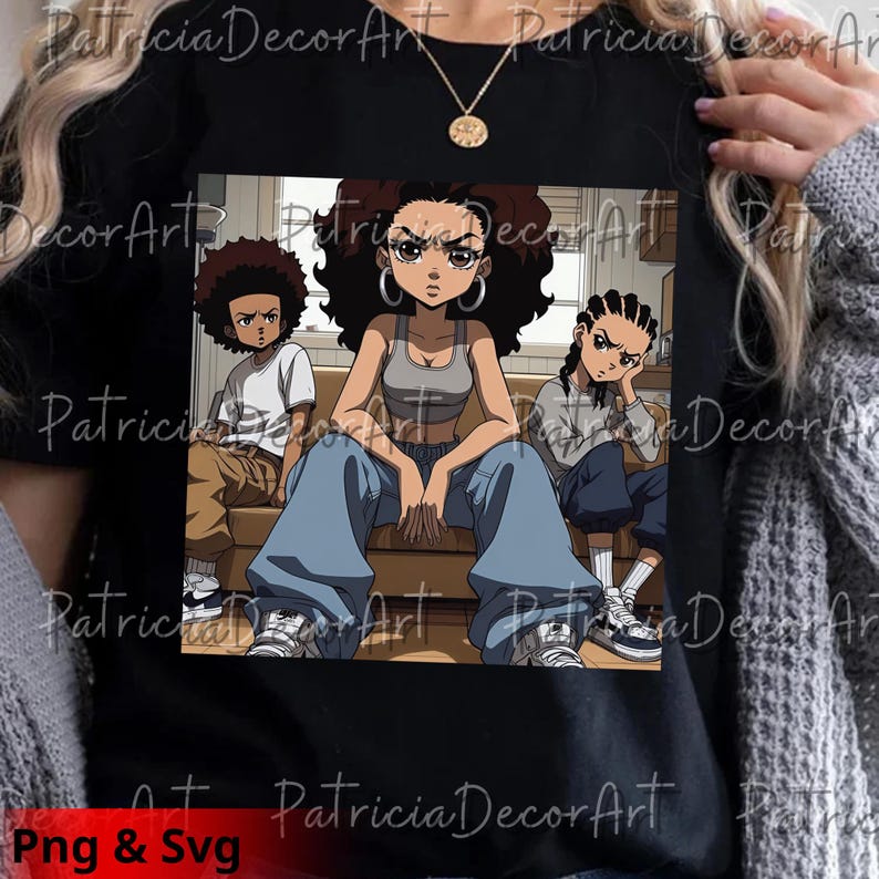 The Boondocks Riley Freeman PNG Svg for Circut, Cartoon Character ...