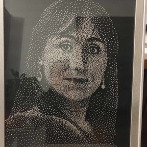 Crystal Portrait Painting With Crystals Personalized Handwork Shine ...