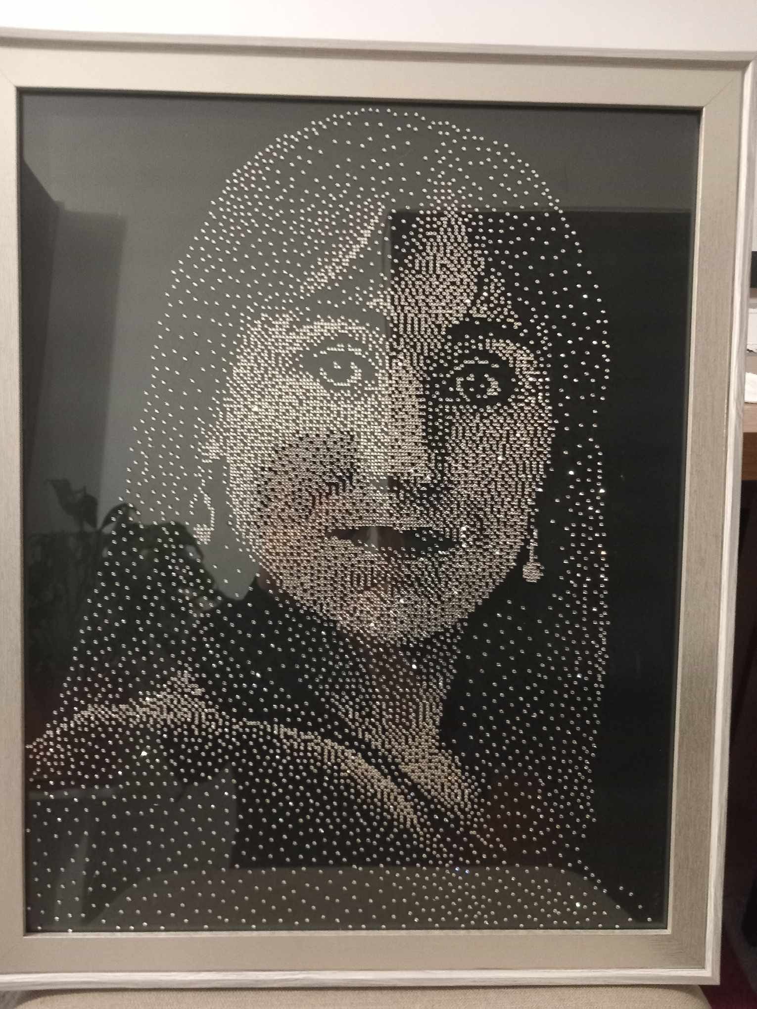 Crystal Portrait Painting With Crystals Personalized Handwork Shine ...