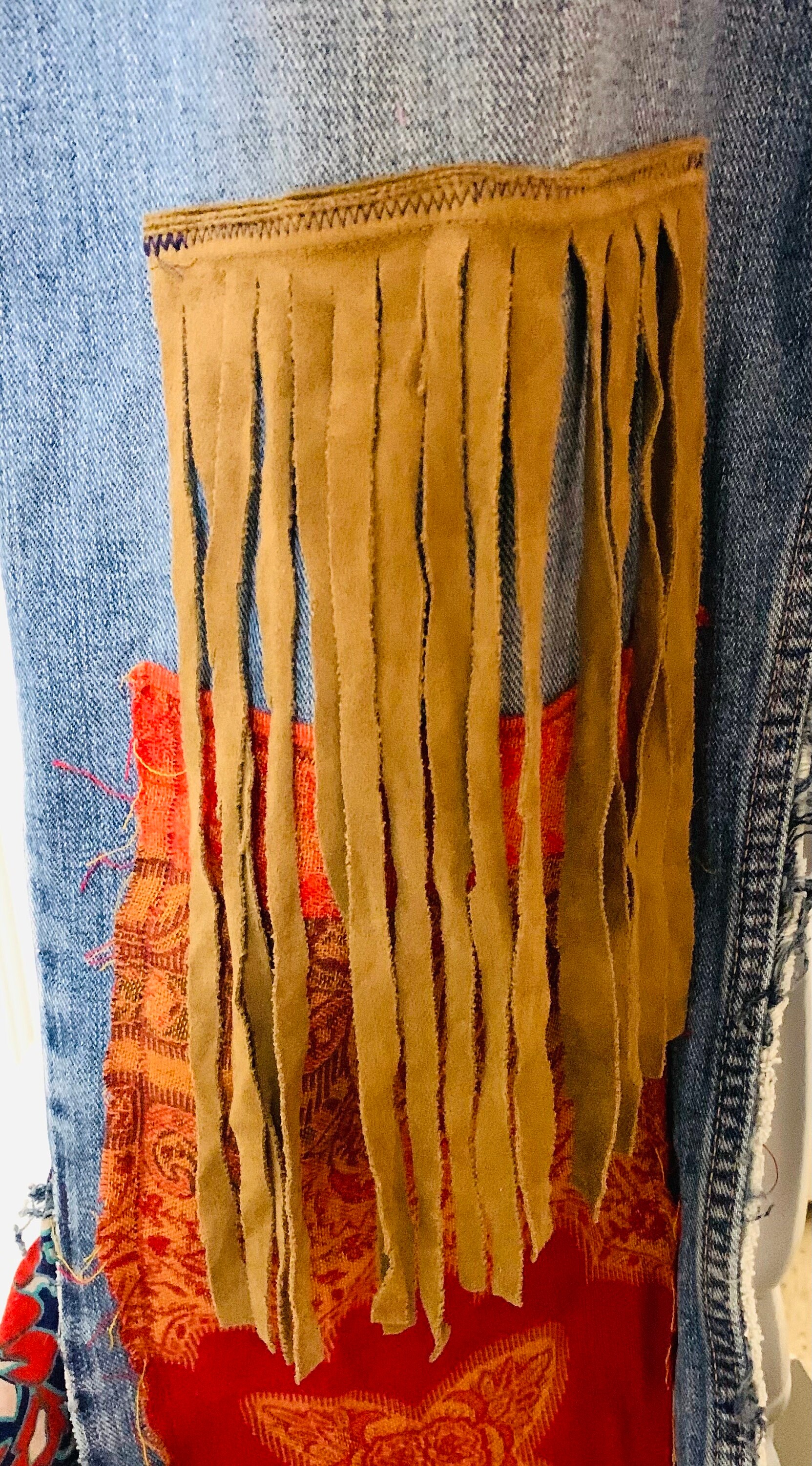 Jesus Jeans, Hippie, Jesus Freak Patches, Faux Leather Fringe ...