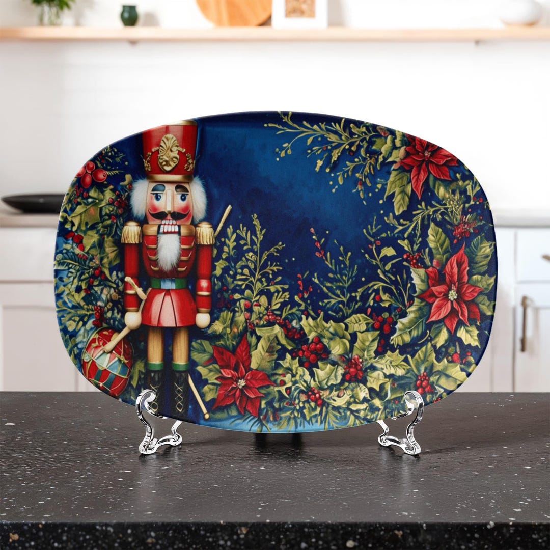 Handsome Nutcracker Festive Christmas Serving Platter - Kids Cookie ...