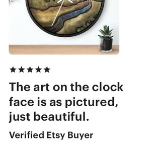 MISSING THE MOUNTAINS Clock, Landscape Wall Clock, Nature Art Round ...