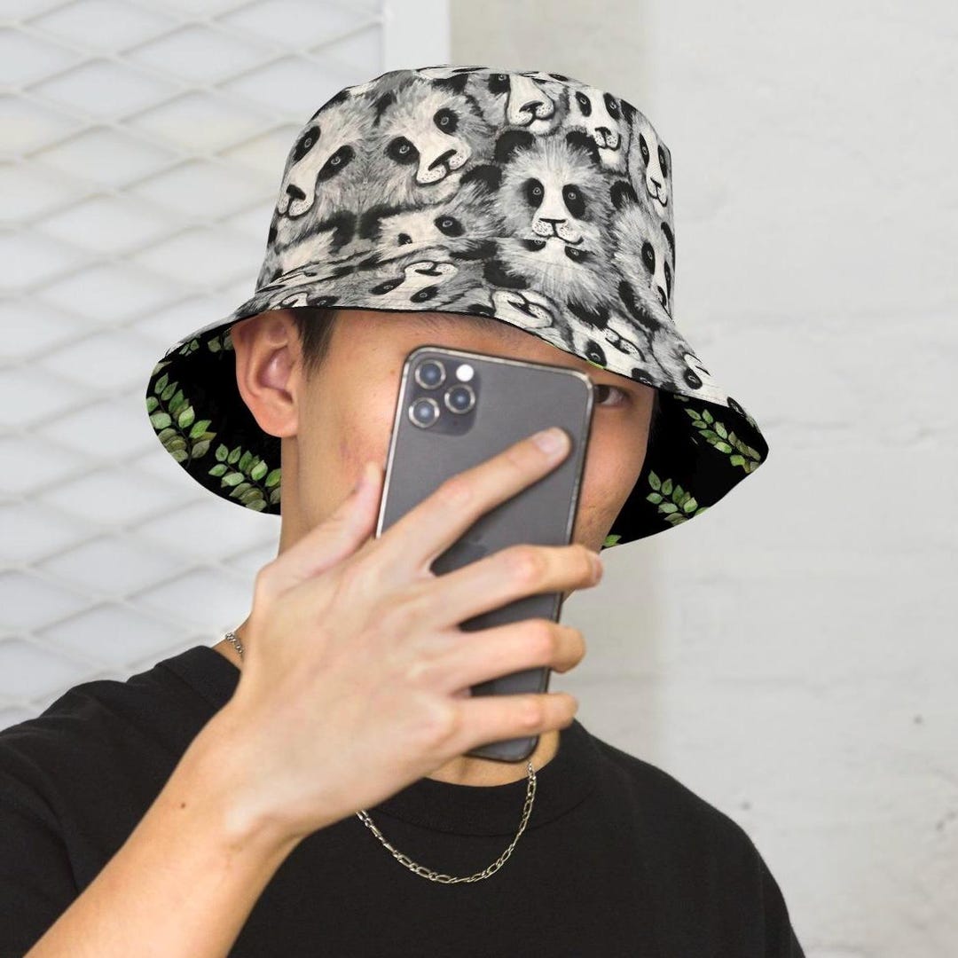 Piles of Pandas Reversible Bucket Hat, Panda Lover, Panda Bear Hat ...