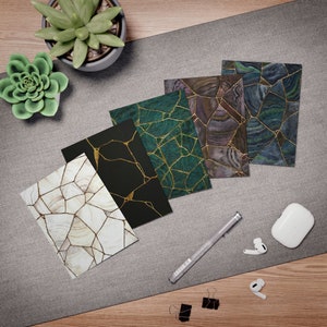 Japanese Kintsugi, Geode Collection, Multi-design Greeting Cards, 5 ...