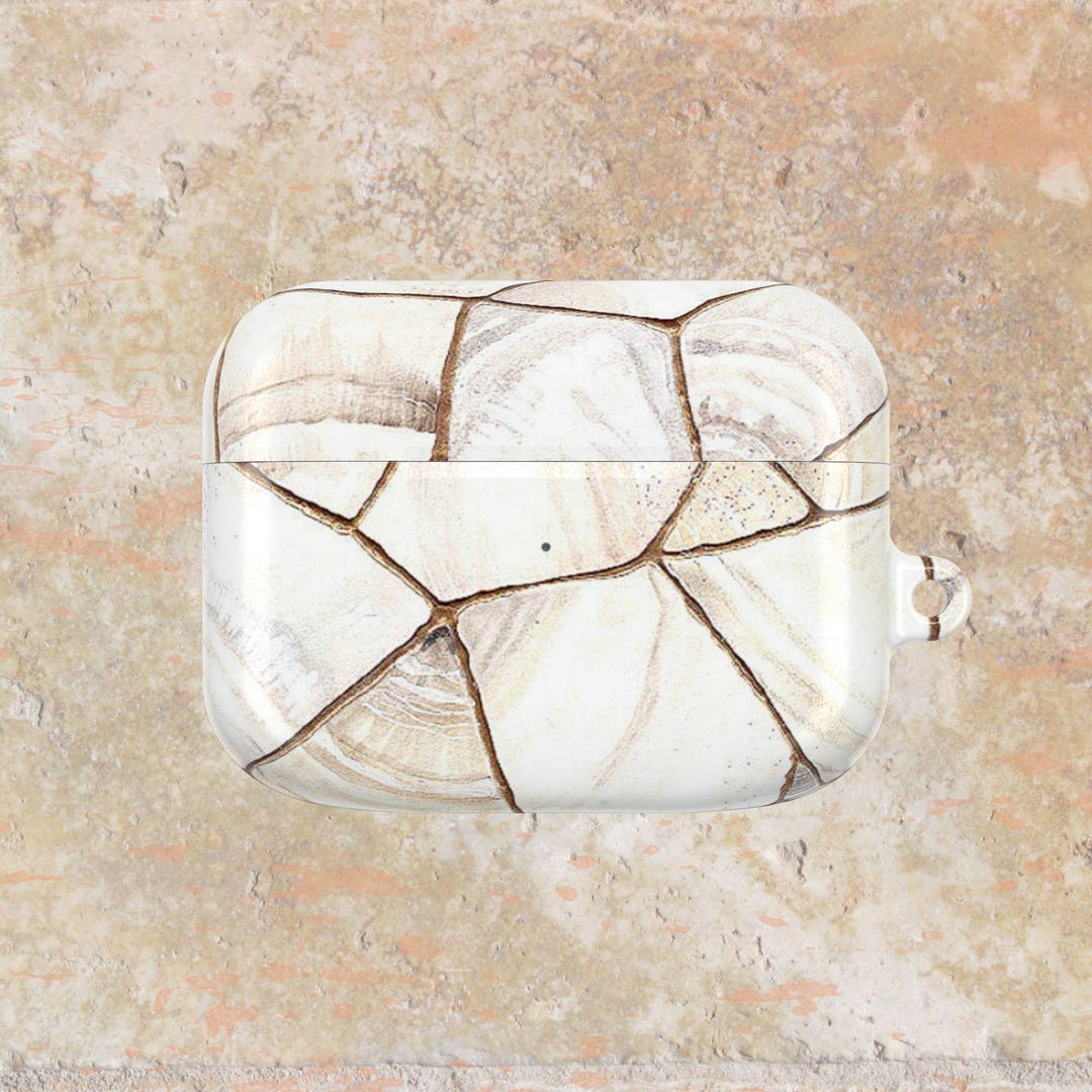 White Gold Kintsugi AirPod Case | Japanese Art Protective Case - Etsy