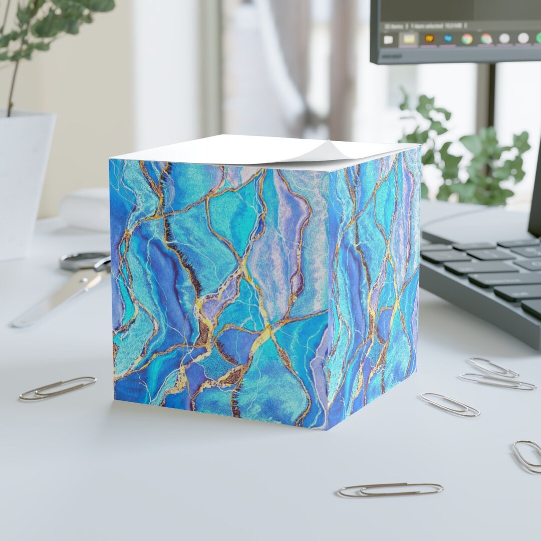 LAVENDER GEODE PAPER Note Cube, Sticky Back Notes, 700 Sheet Cube ...