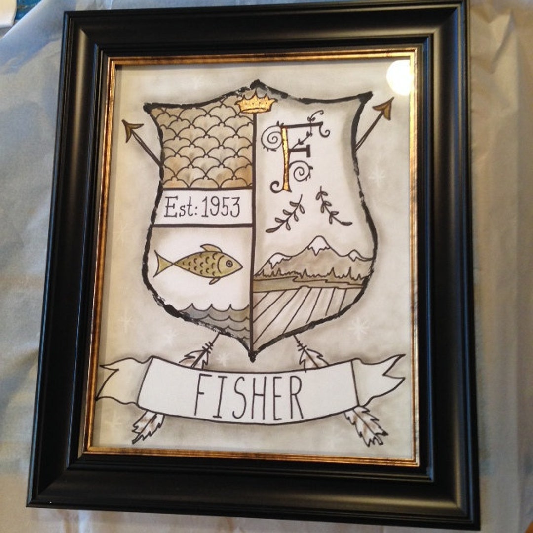 Custom Personalized Crest, Family Heraldry, Home Crest Hand Painted ...