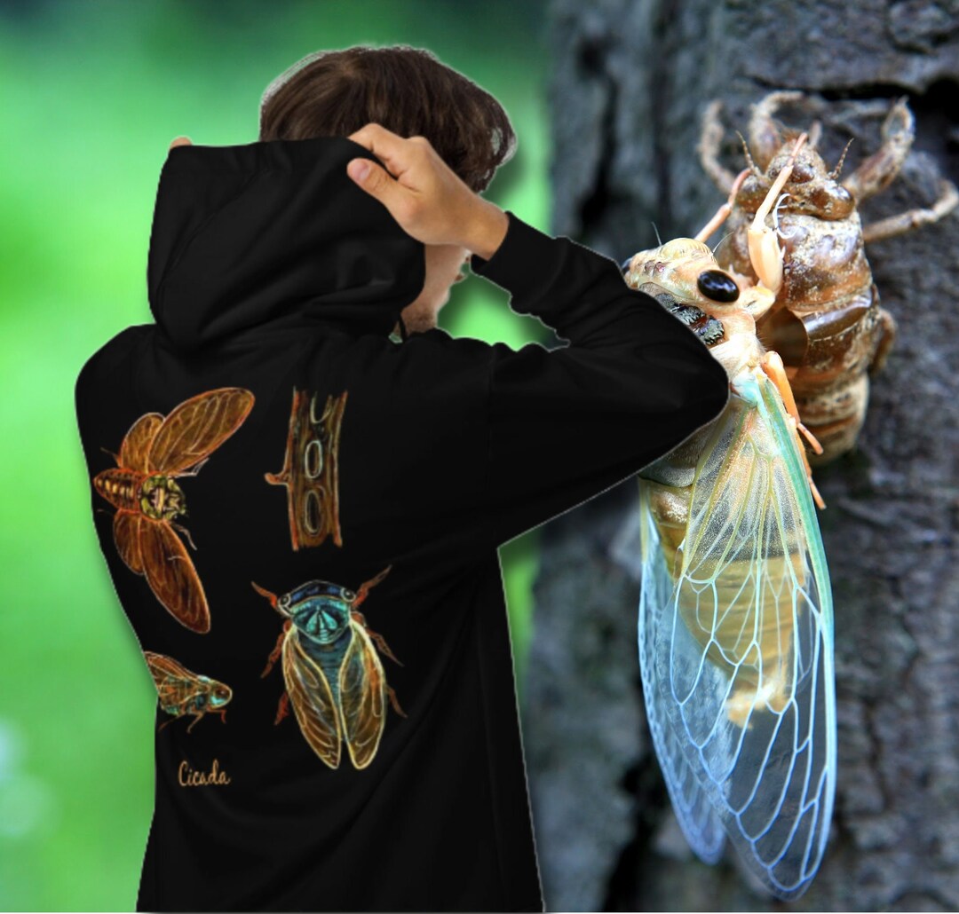 Cicada Periodical Emergence 2024 Broods Unisex Zip Hoodie, Unique ...