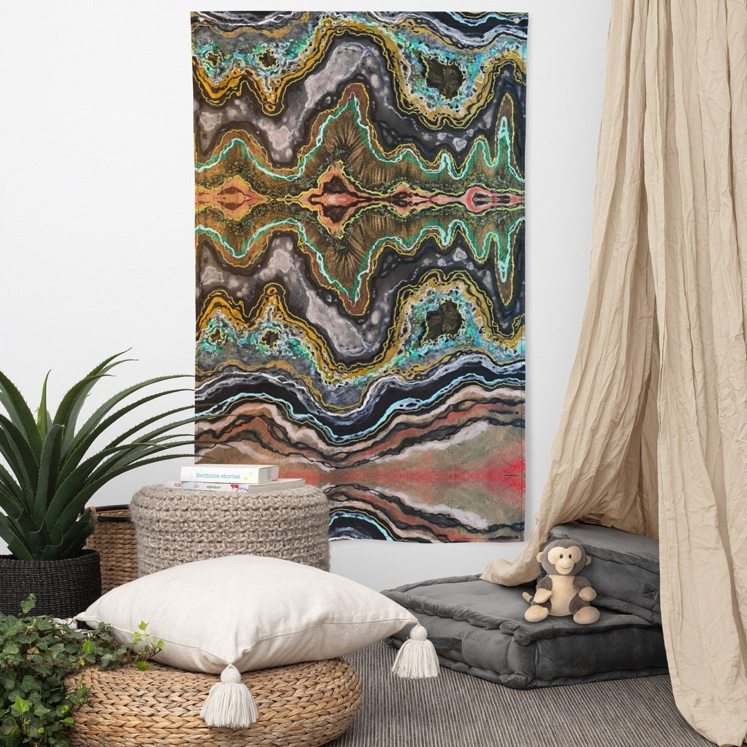 JUPITER GEODE Flag, Agate Slice Wall Tapestry, Large Wall Hanging ...