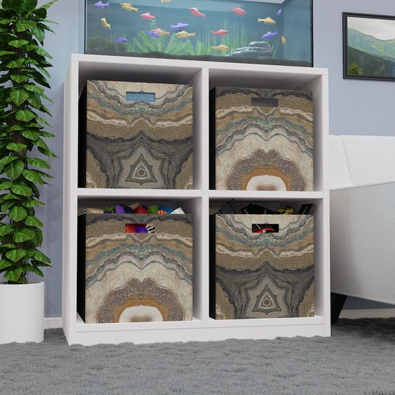 EARTHY BRONZE GEODE Felt Storage Box Agate Slice Art Storage - Etsy