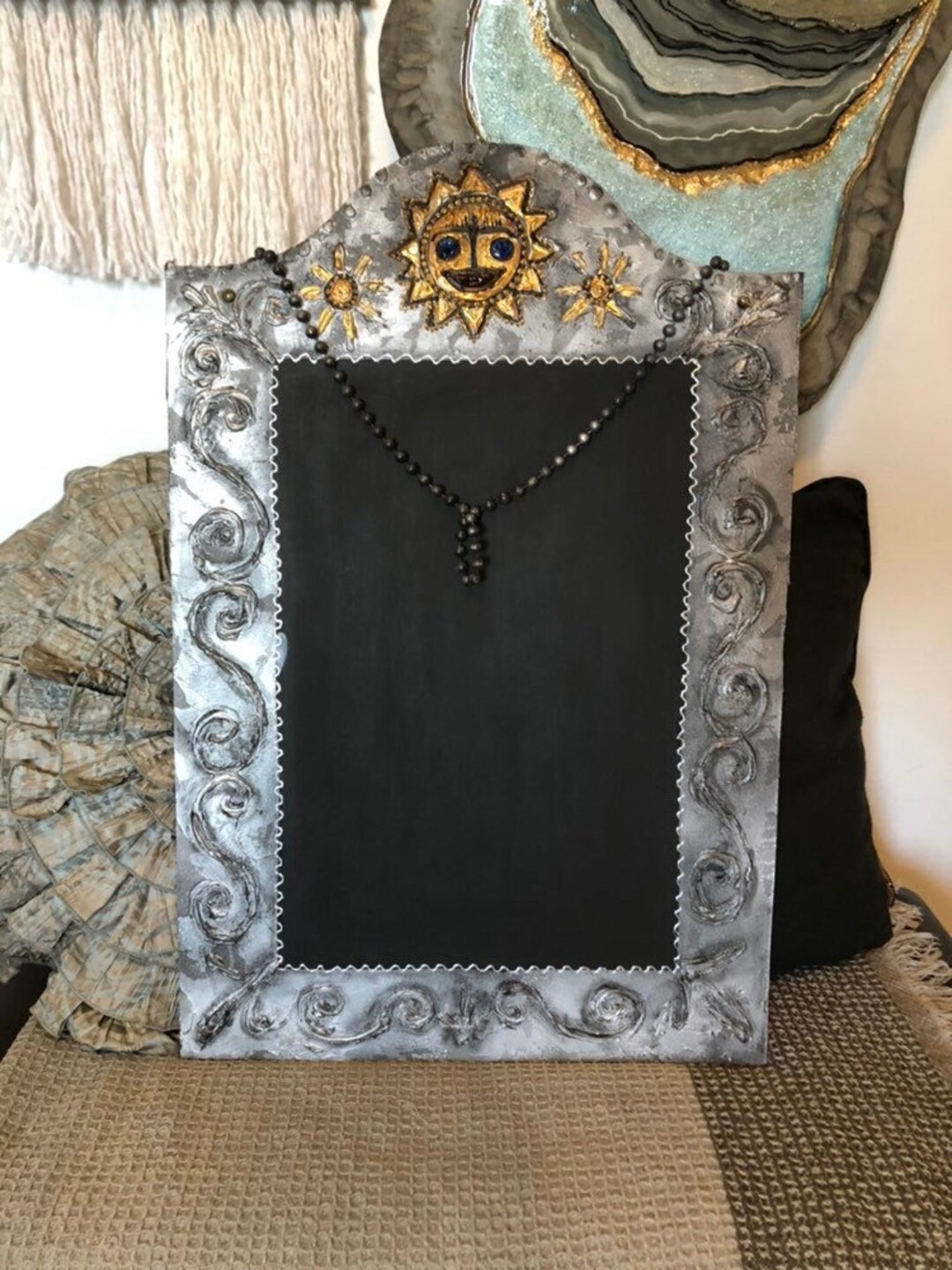 SIESTA SUN Chalkboard, Decorative Mexican Wrought Iron Kitchen ...