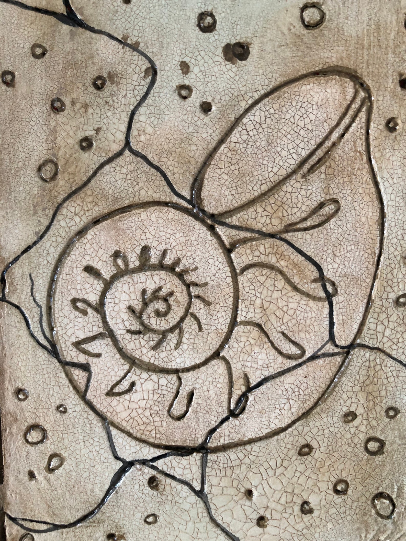 SEA CONCH Wall Art Tile, Artifact Plaque, Coastal Wall Decor, Memory ...