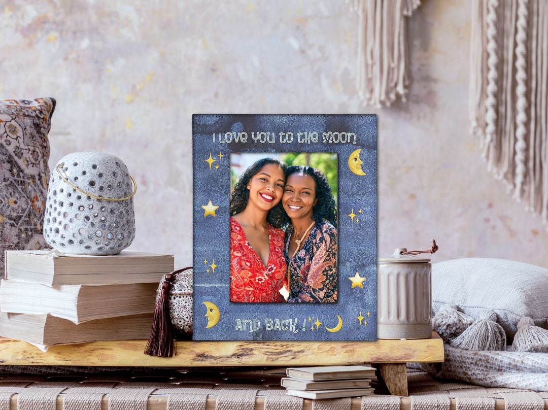 Moon Picture Frame 5x7, Love Night Sky, Stars and Moon Celestial ...