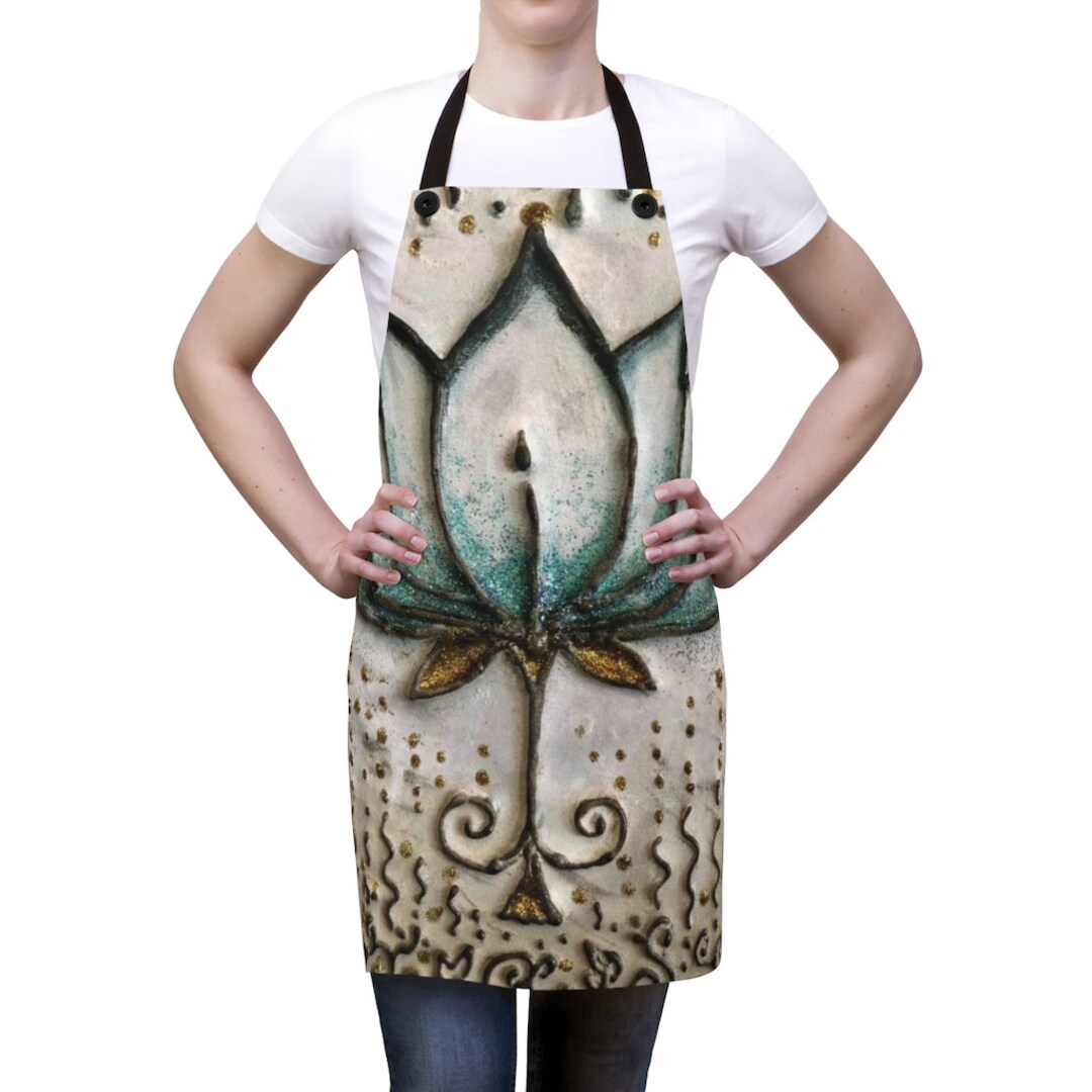 LOTUS NAMASTE APRON Cooks Apron Spa Apron Hairdresser - Etsy