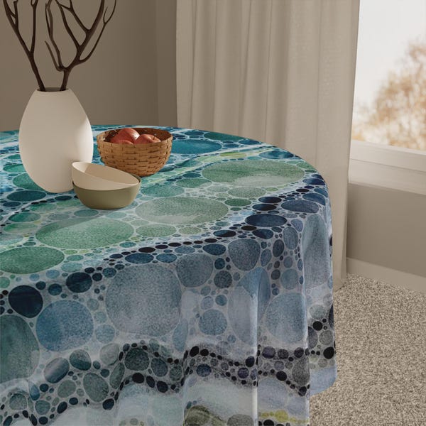 Blue Table Cloth - Etsy