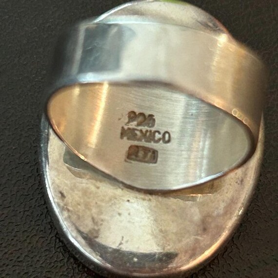 Large Vintage Sterling Silver Mexican 925 Statement R… - Gem