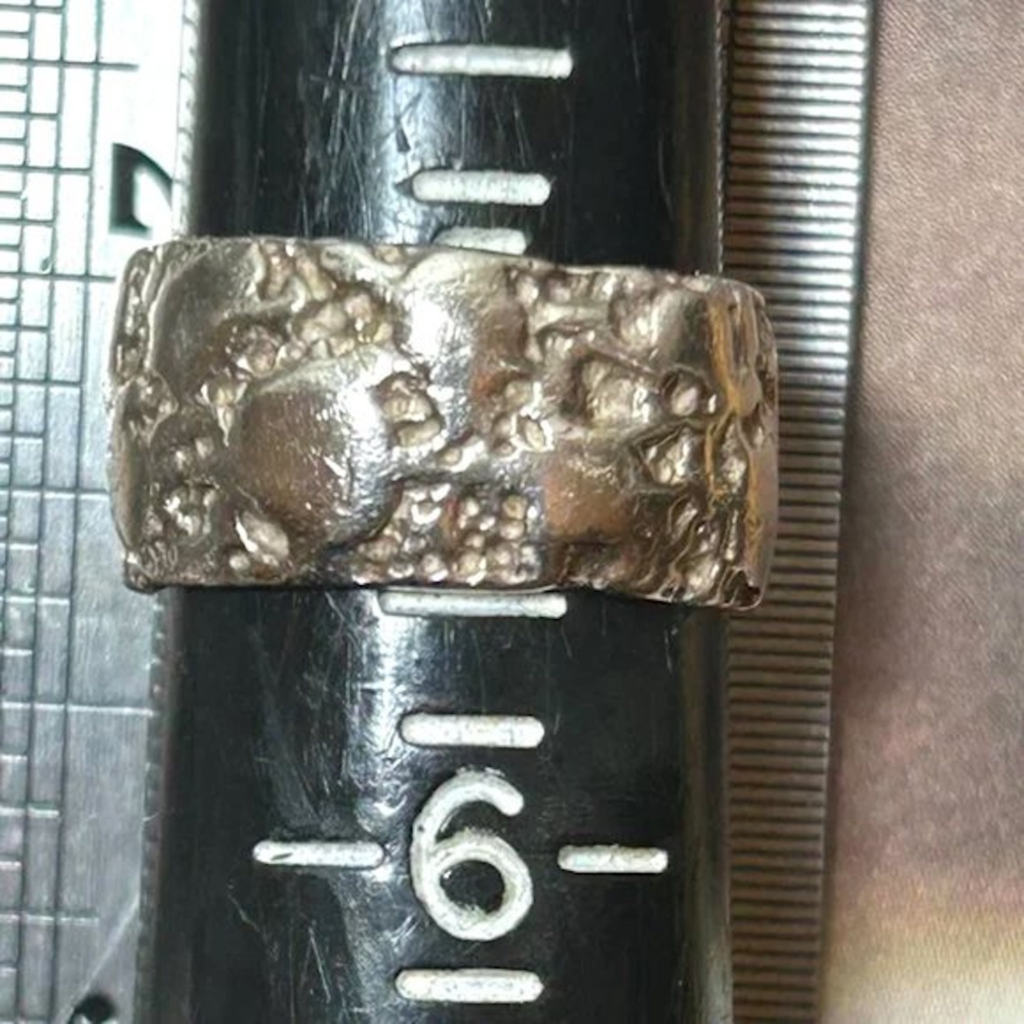 Abstract Vintage Modernist Brutalist Art Studio Wide Sterling Silver ...