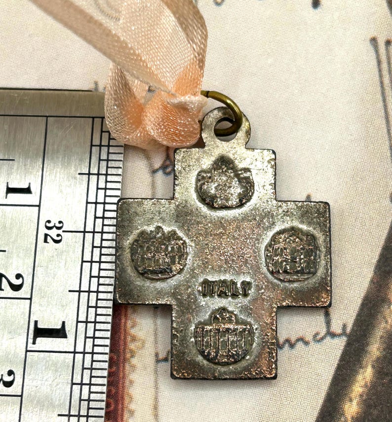 Vintage Old Christogram Pope Symbol Italy Cross Religious Medal ...