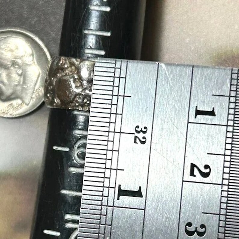 Abstract Vintage Modernist Brutalist Art Studio Wide Sterling Silver ...