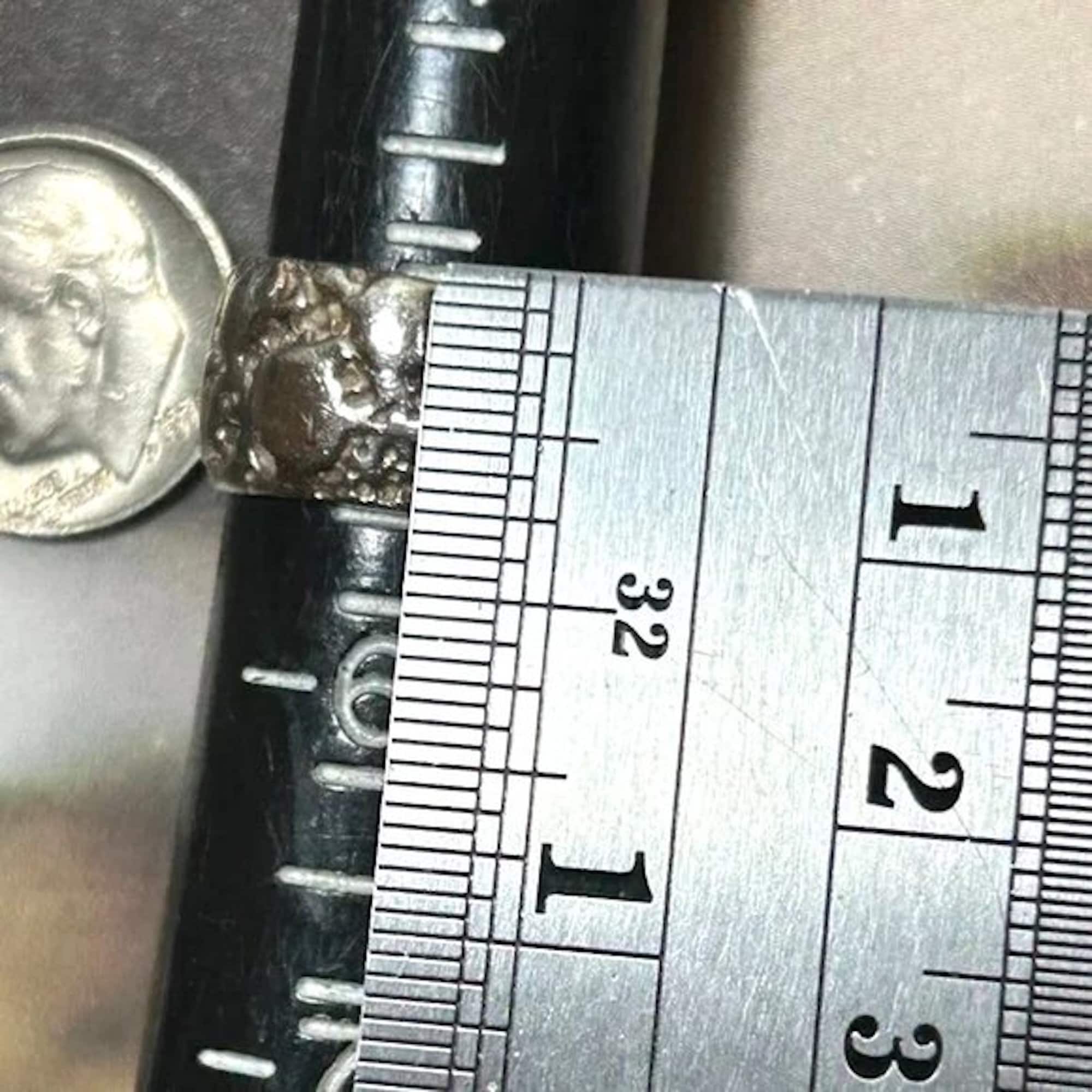 Abstract Vintage Modernist Brutalist Art Studio Wide Sterling Silver ...