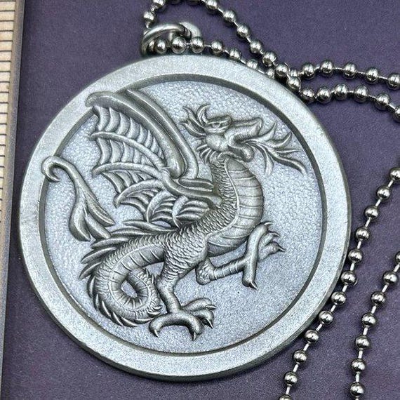Vintage 1993 Boda Products USA Fantasy Dragon Pewter … - Gem