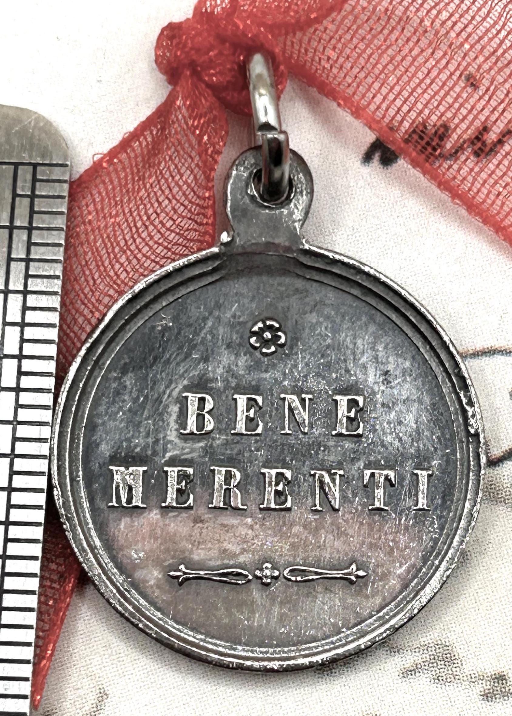 Vintage Pope Leo XIII Medal, Bene Merenti Catholic Pendant, Vatican ...