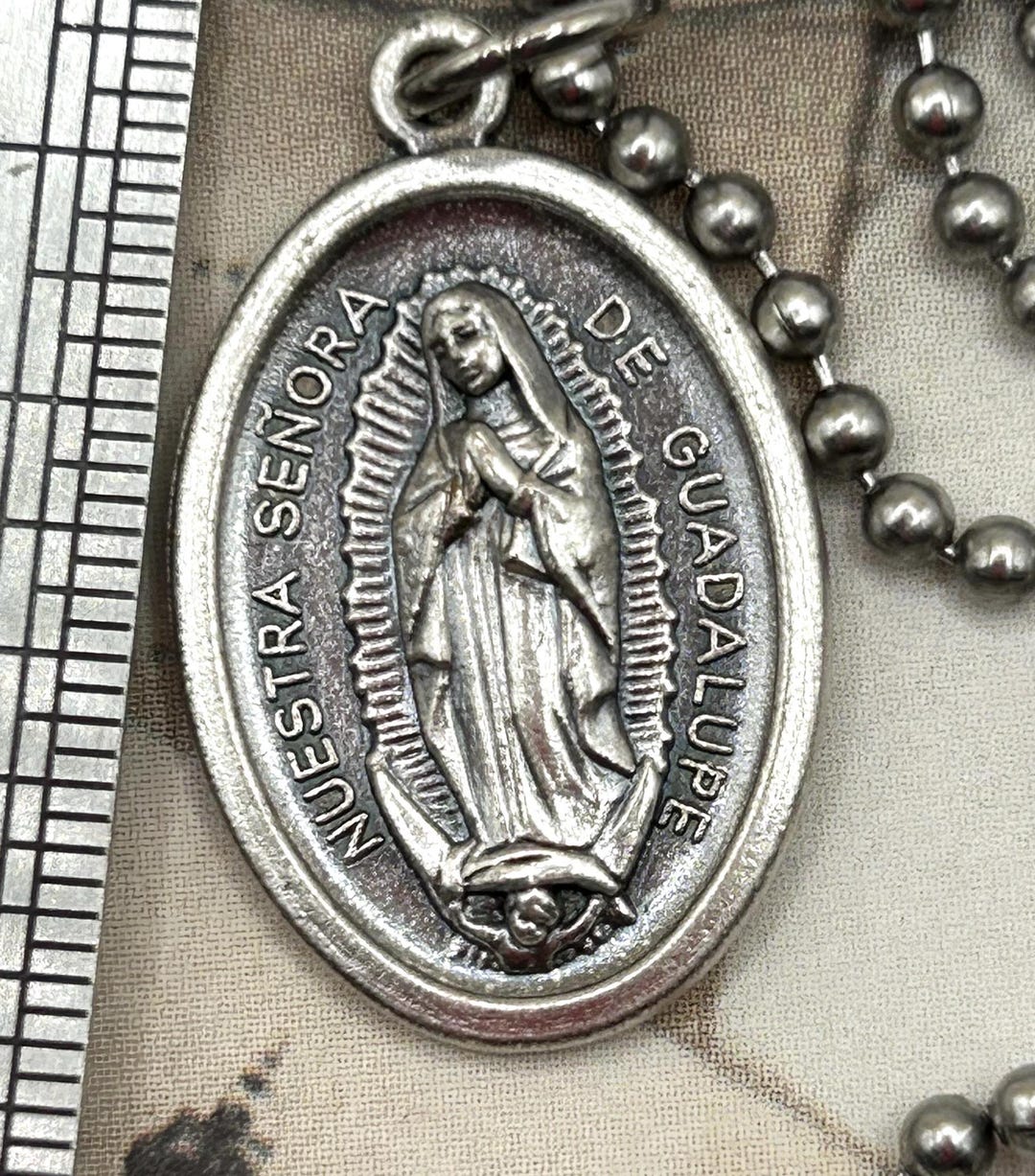 Our Lady of Guadalupe Jesus Divine Mercy Religious Medal Charm Necklace ...