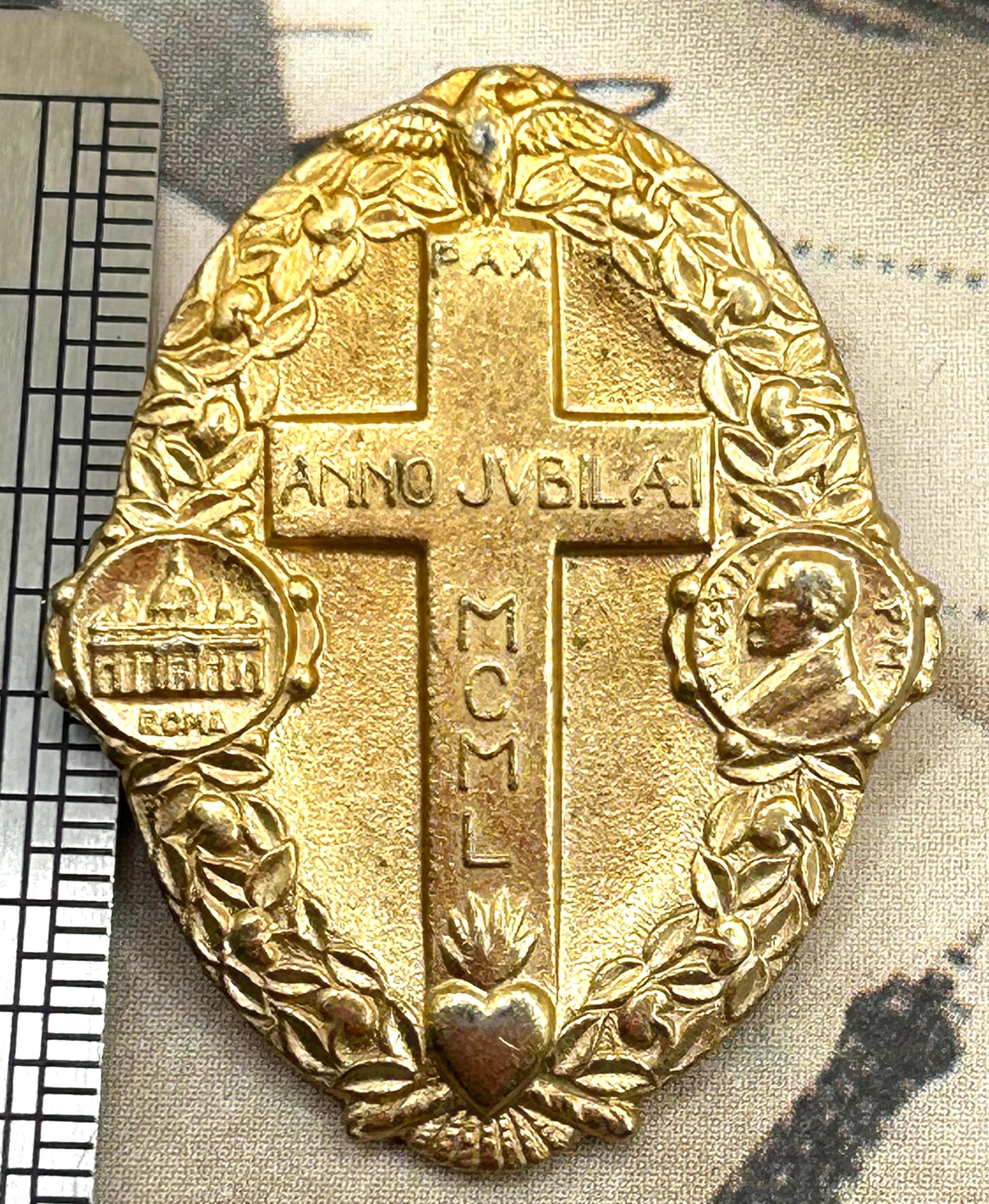 Vintage 1950 Pope Pius XII Jubilee Pin, Gold Tone Vatican Brooch - Etsy