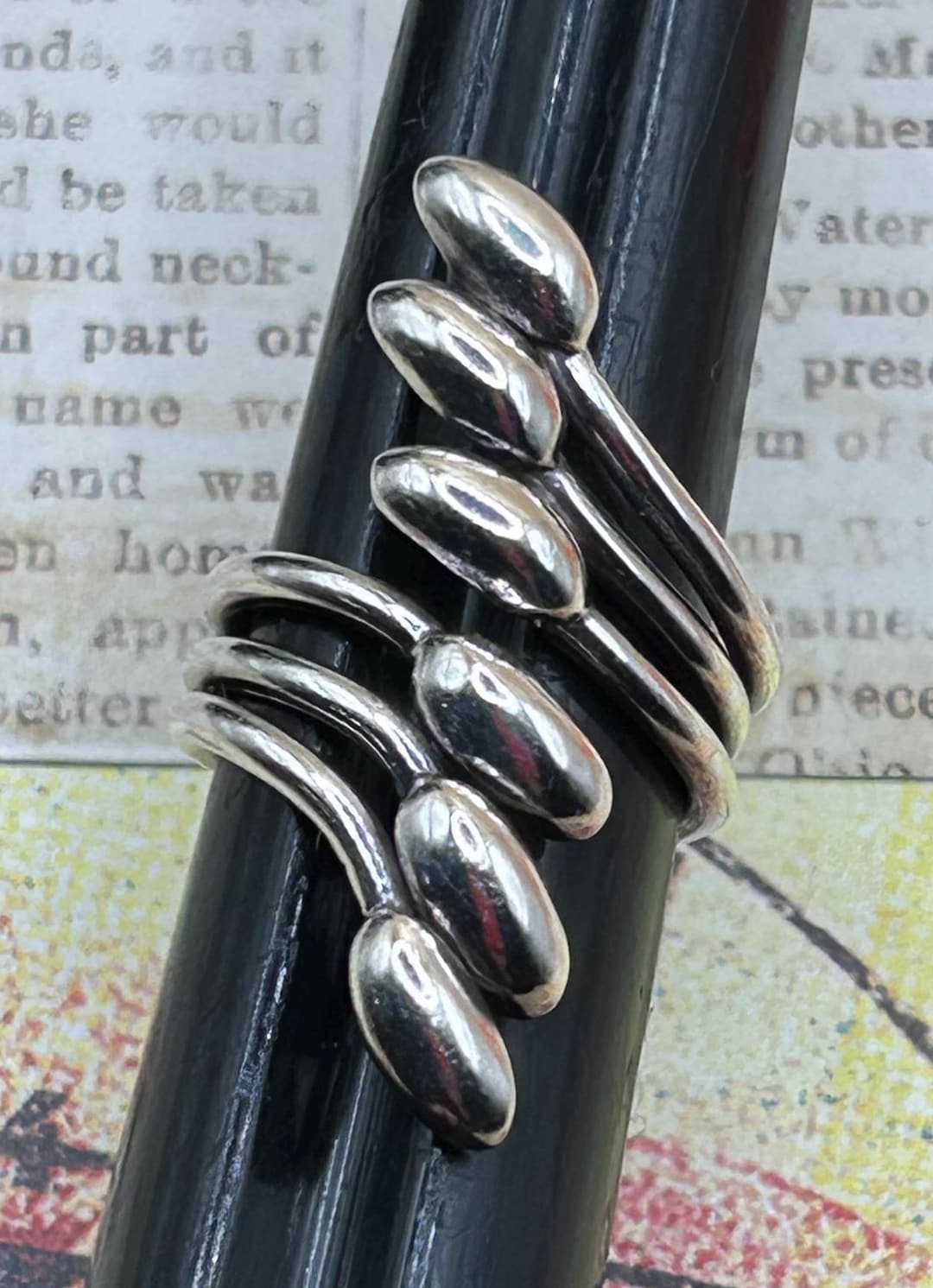 Huge Bold Vintage Modernist Mexican Mexico Sterling Silver Modernist ...