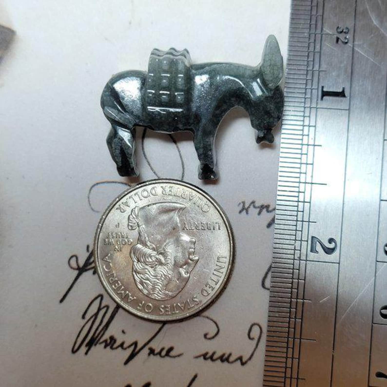 Vintage Hand Carved Burro Donkey Mule Natural Stone Unusual Brooch Pin ...