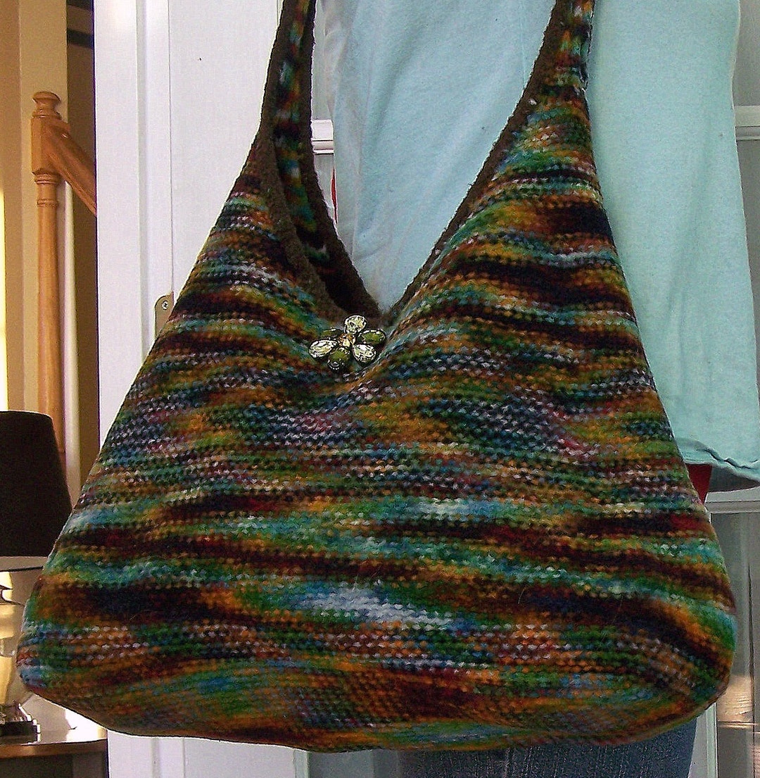 Felted Knitting PATTERN - Felted Roomy Shoulder Tote - PDF, Digital ...