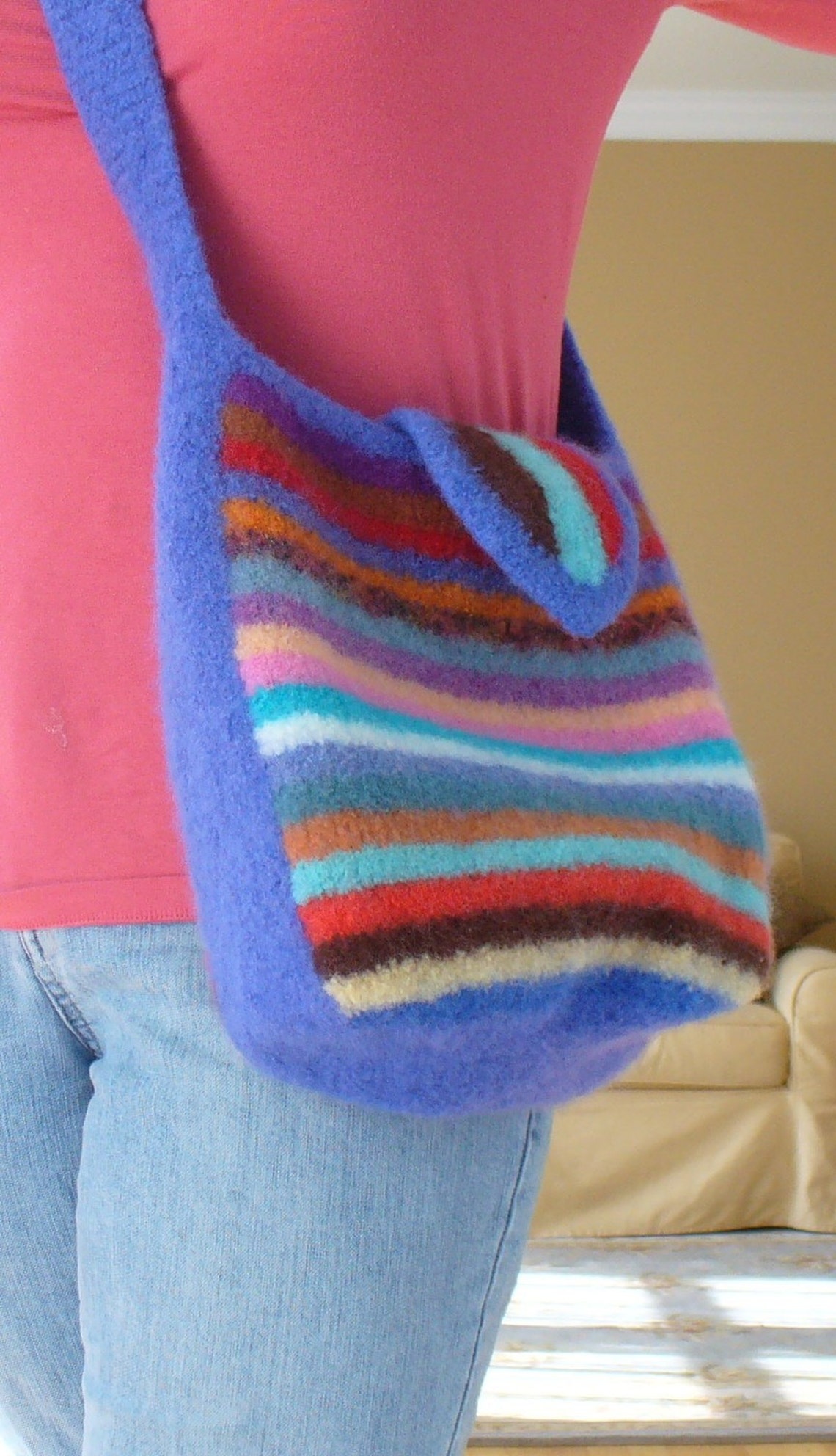 Felted Knitting PATTERN Messenger - Satchel - Carry All Tote - Etsy
